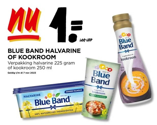 Blue band halvarine kookroom aanbieding bij Jumbo