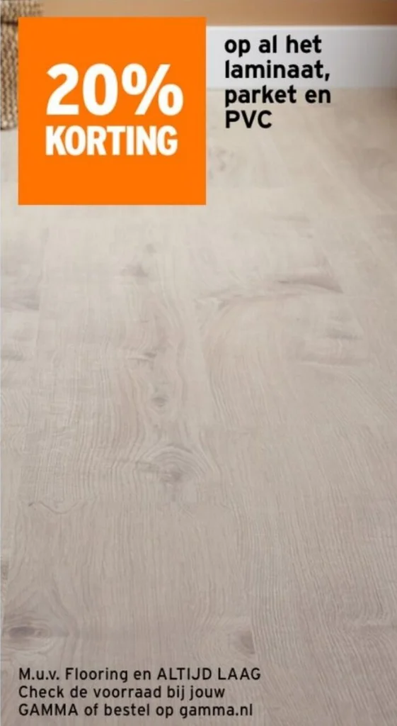 al het laminaat, parket en PVC aanbieding bij GAMMA