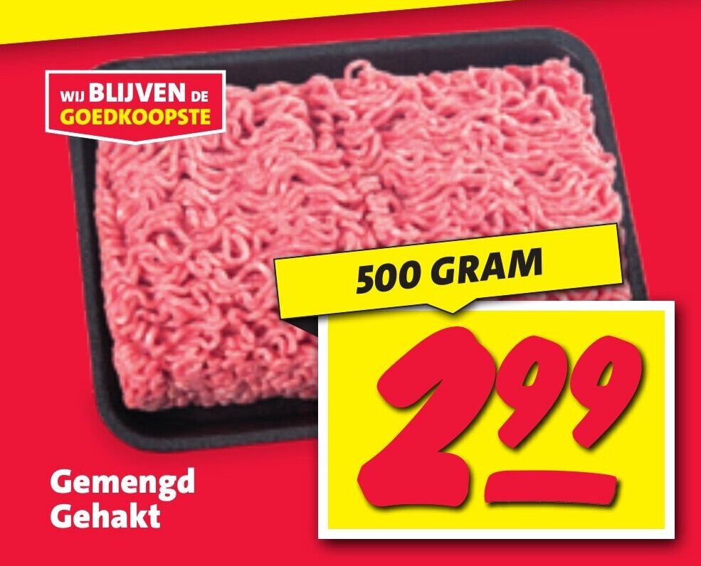 Gemengd Gehakt 500g aanbieding bij Nettorama