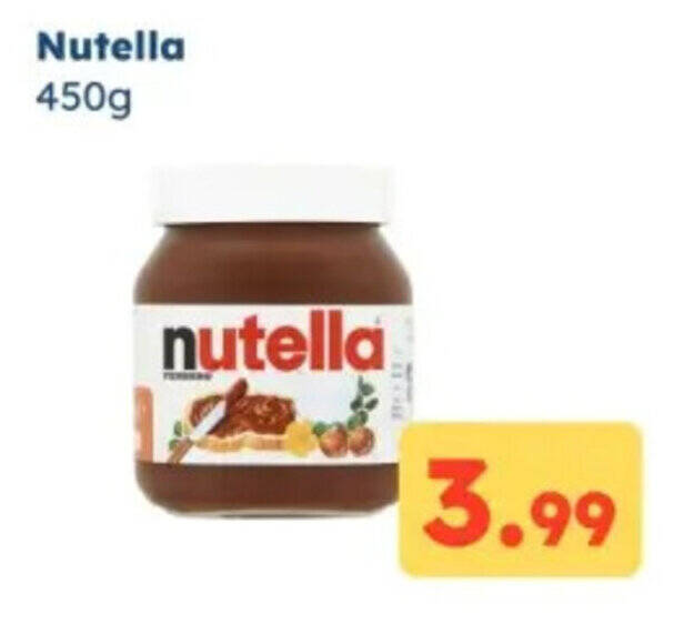 Nutella 450 g aanbieding bij Ochama