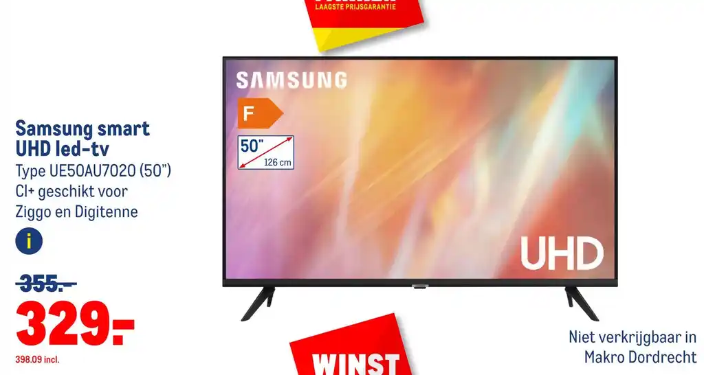 Samsung smart uhd led-tv aanbieding bij Makro
