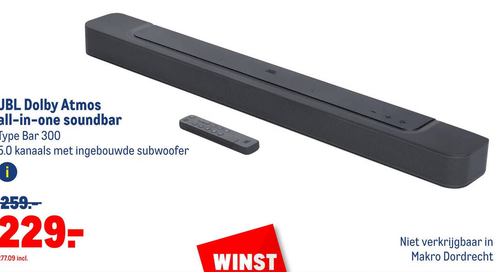 Jbl dolby atmos all-in-one soundbar aanbieding bij Makro
