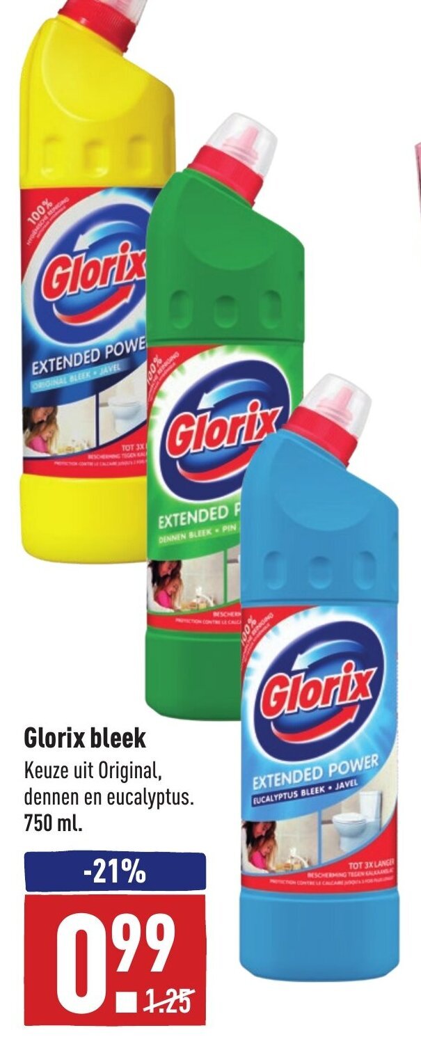 Glorix bleek 750ml aanbieding bij ALDI