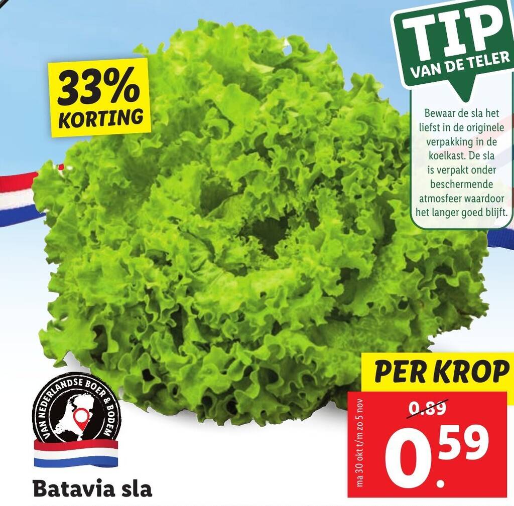 Batavia sla aanbieding bij Lidl