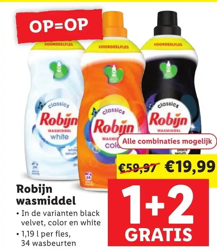 Robijn wasmiddel aanbieding bij Lidl