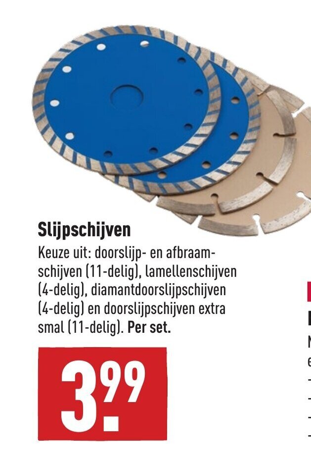 Slijpschijven aanbieding bij ALDI