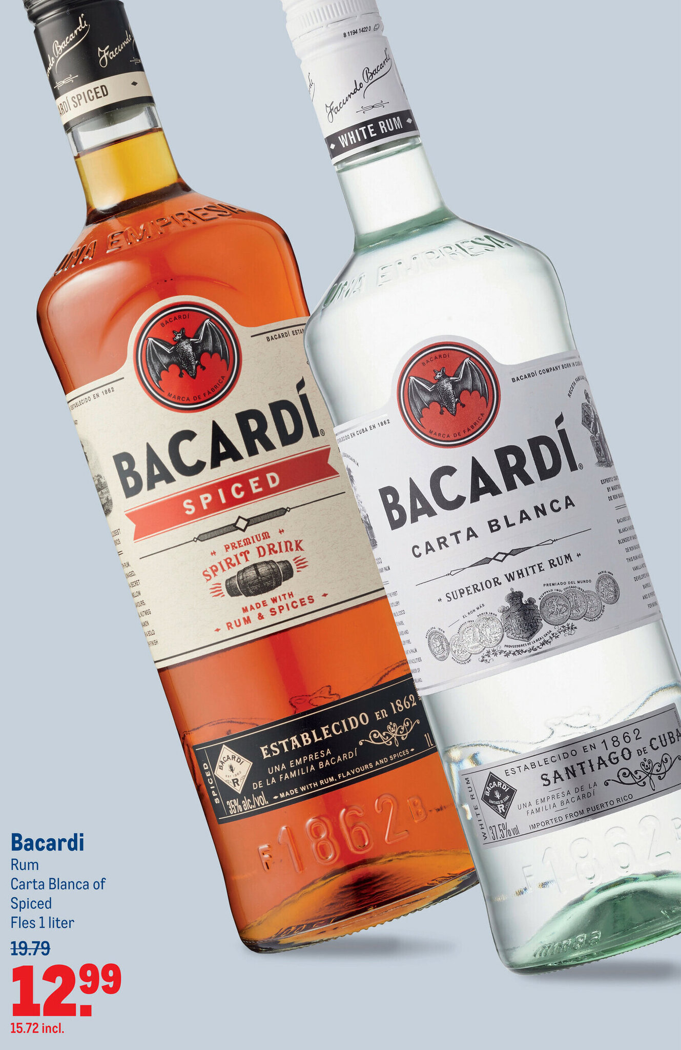 Bacardi 1 liter aanbieding bij Makro