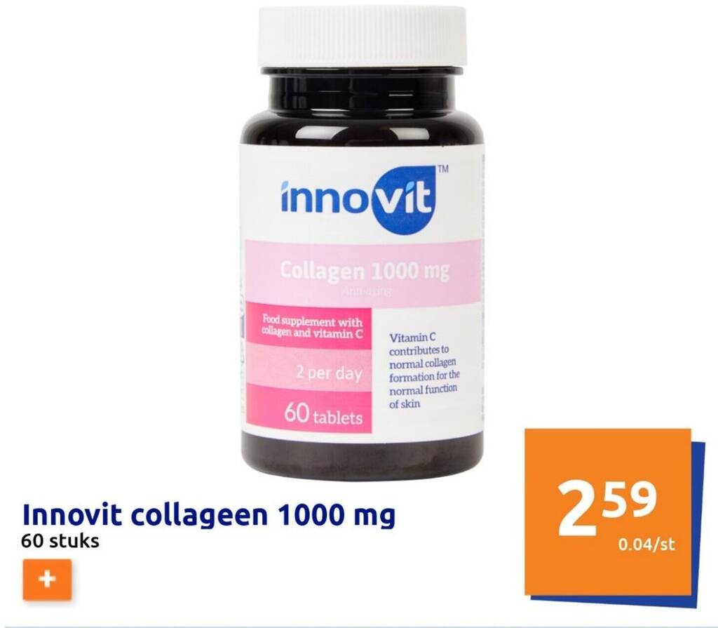 Innovit collageen 1000 mg 60 stuks aanbieding bij Action