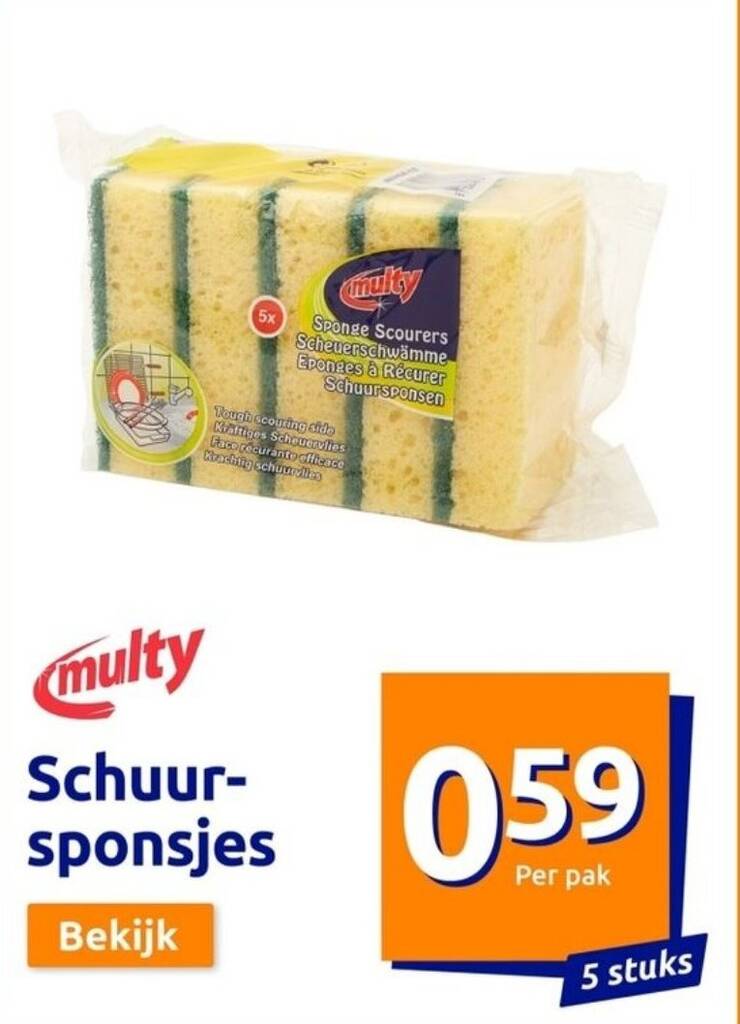 Schuursponsjes aanbieding bij Action