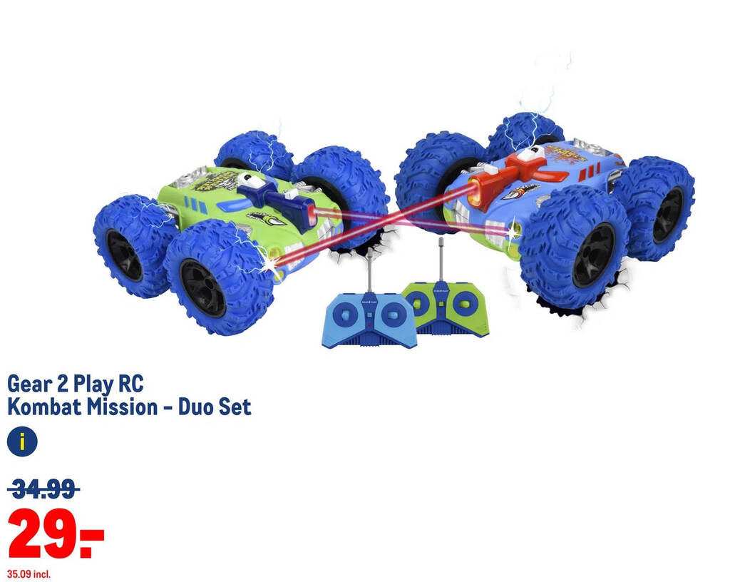 Gear 2 play rc kombat mission - duo set aanbieding bij Makro
