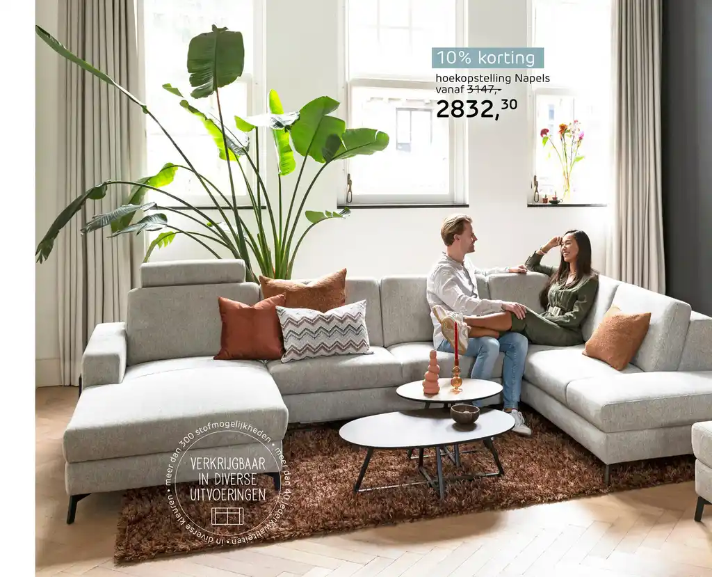 hoekopstelling Napels aanbieding bij Henders & Hazel