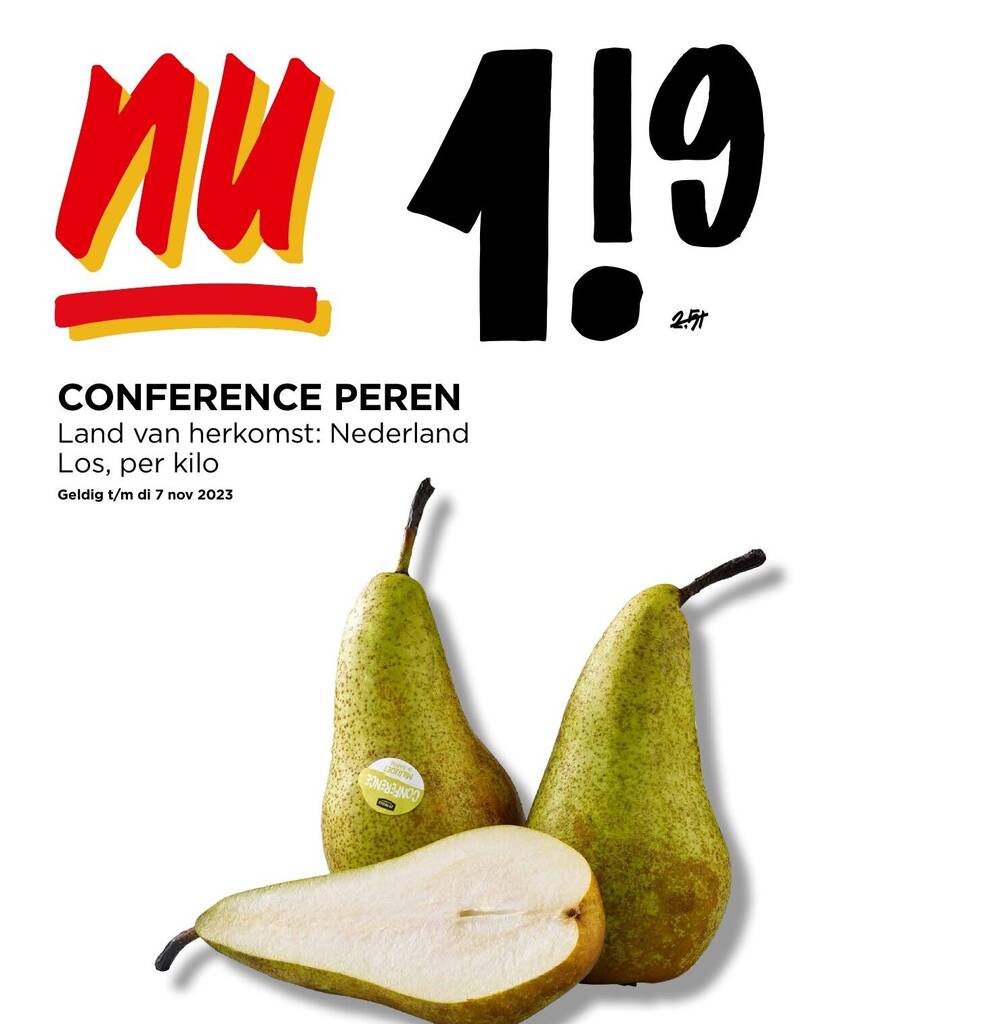 CONFERENCE PEREN Land van herkomst: Nederland Los, per kilo aanbieding ...