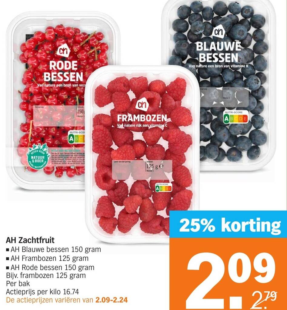 AH Zachtfruit aanbieding bij Albert Heijn