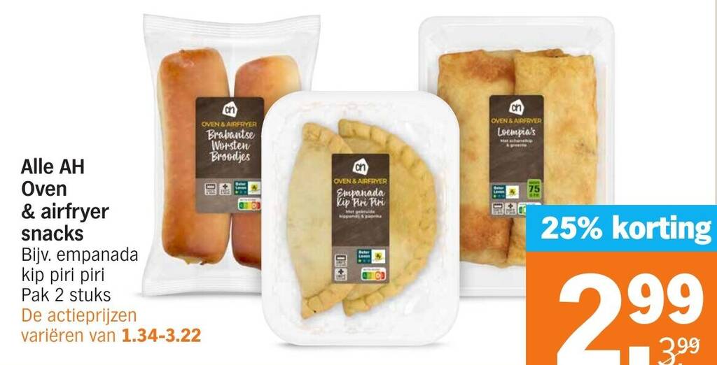 Alle AH Oven & airfryer snacks aanbieding bij Albert Heijn
