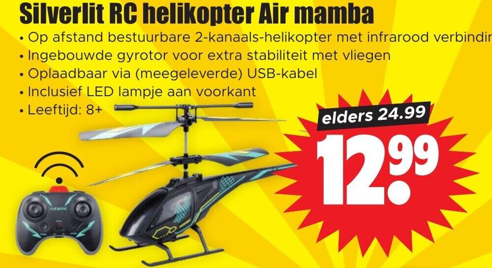 Silverlit RC helikopter Air mamba aanbieding bij Dirk