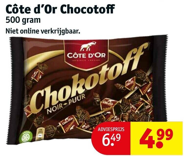 Côte d'Or Chocotoff 500 gram aanbieding bij Kruidvat