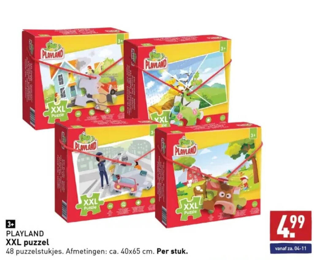 PLAYLAND XXL puzzel aanbieding bij ALDI