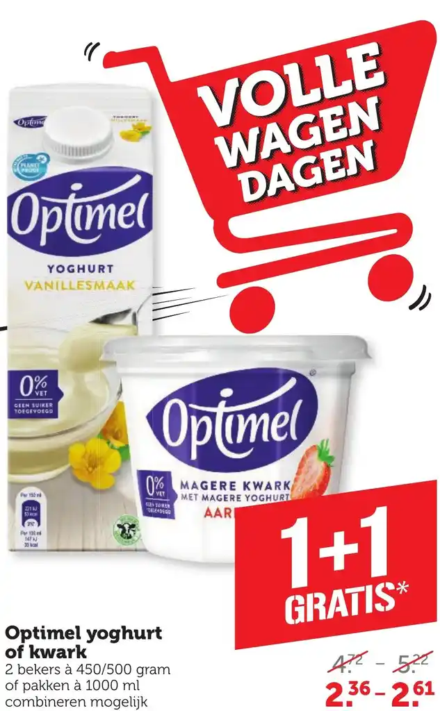 Optimel yoghurt of kwark aanbieding bij Coop