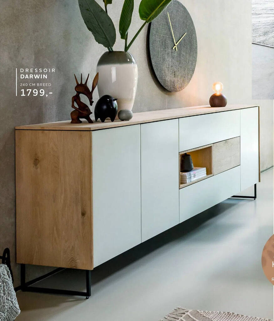 DRESSOIR DARWIN 240 CM BREED aanbieding bij Xooon