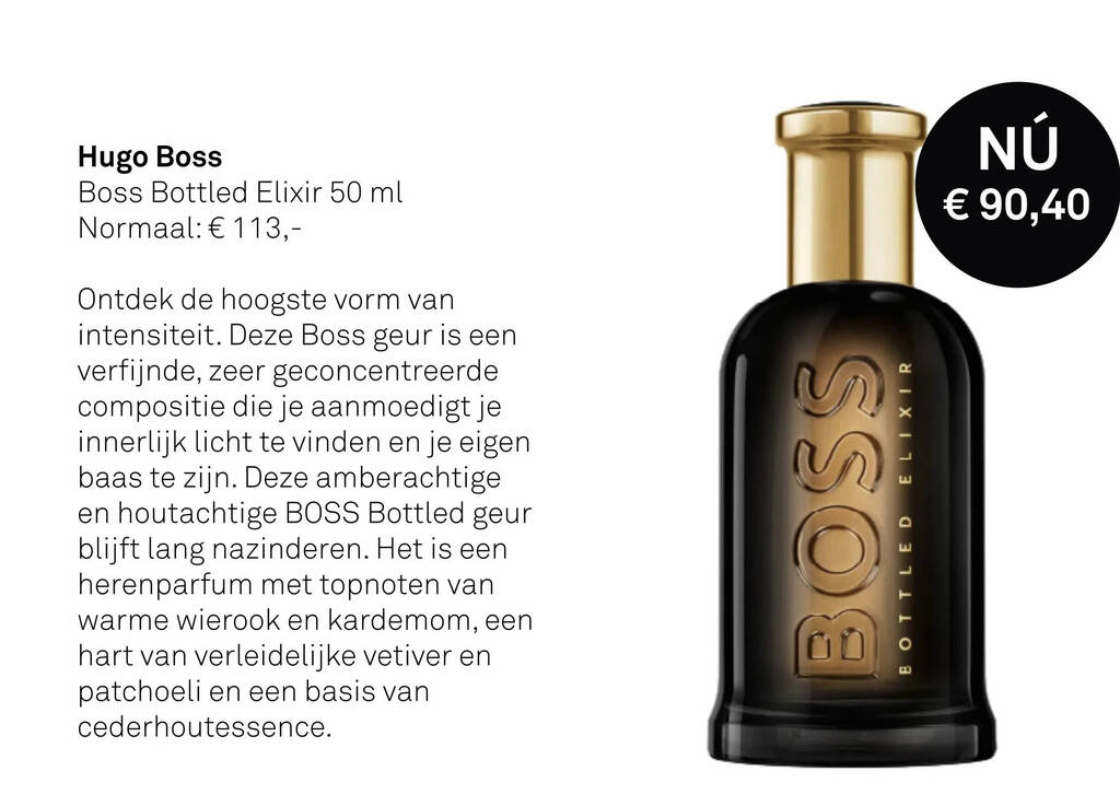 Hugo boss boss bottled elixir 50 ml aanbieding bij Mooi parfumerie
