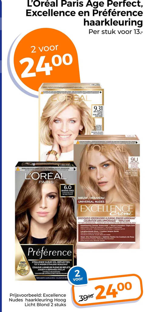 L'oréal paris age perfect, excellence en préférence haarkleuring ...