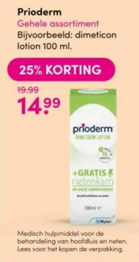 Prioderm 100 ml aanbieding bij DA