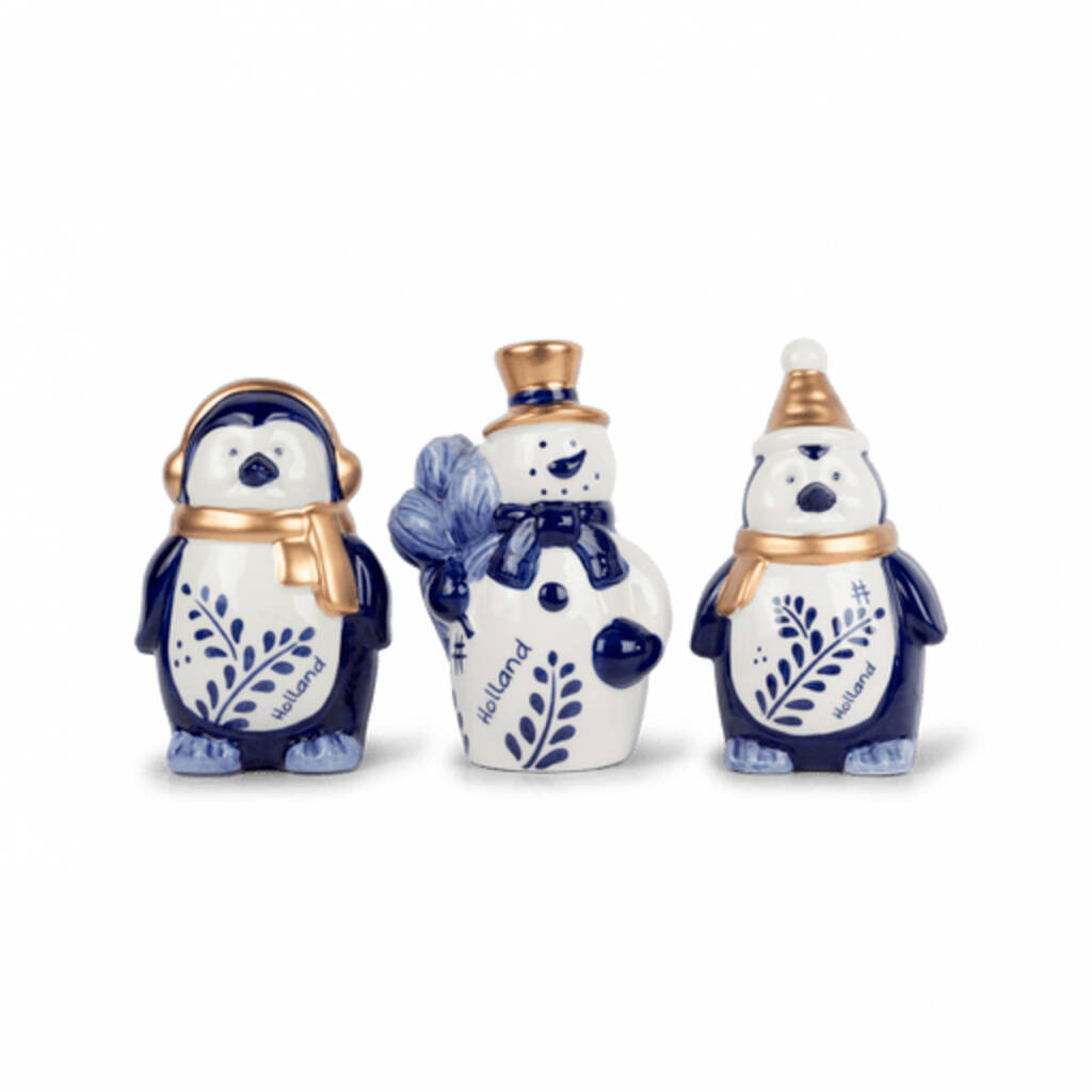 Delft blue winter figurine aanbieding bij Schiphol