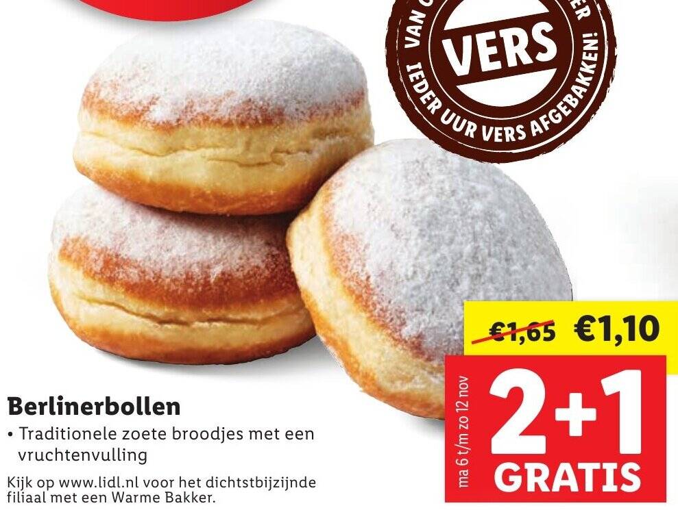 Berlinerbollen aanbieding bij Lidl