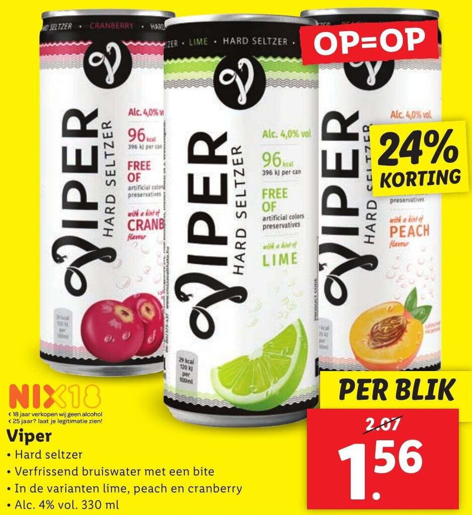 Viper 330 ml aanbieding bij Lidl
