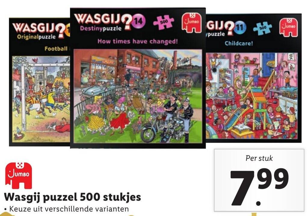 Jumbo Wasgij puzzel 500 stukjes aanbieding bij Lidl