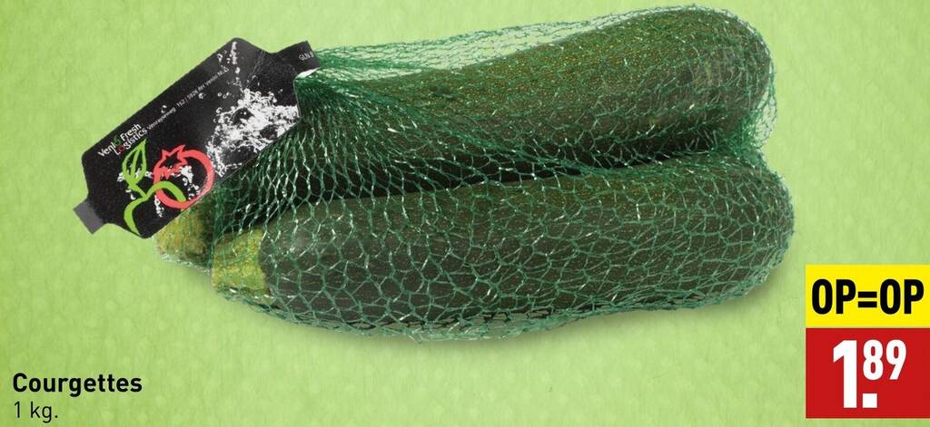 Courgettes 1 kg aanbieding bij ALDI