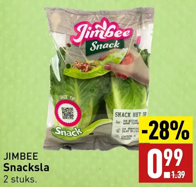 JIMBEE Snacksla 2 stuks aanbieding bij ALDI