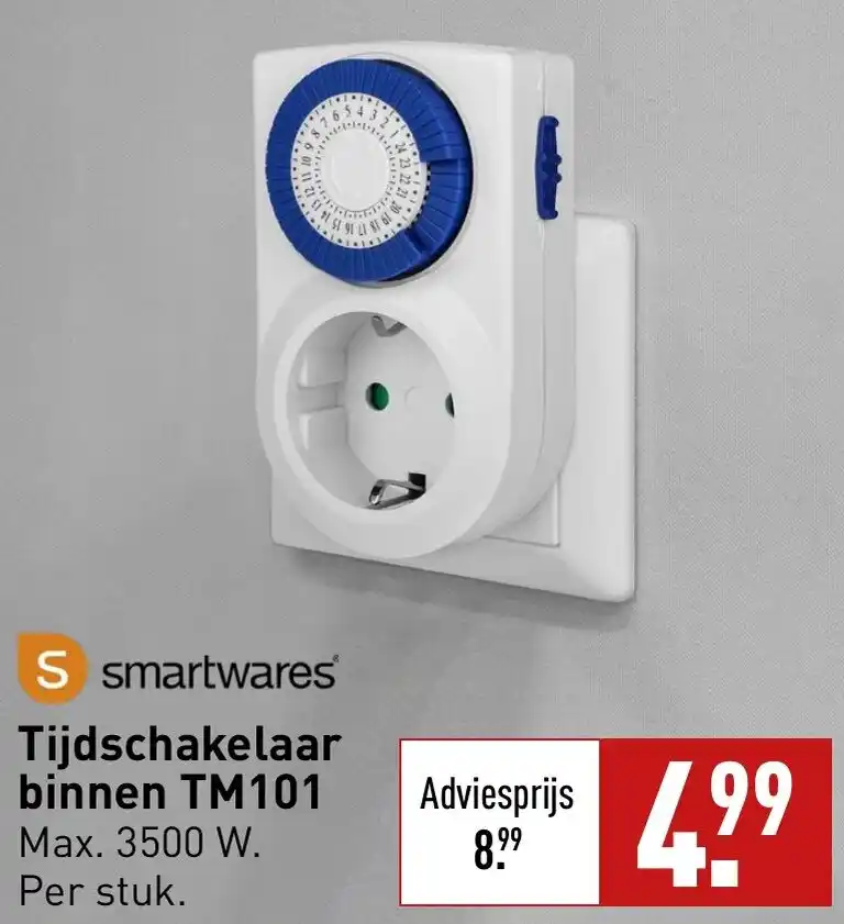 smartwares Tijdschakelaar binnen TM101 aanbieding bij ALDI