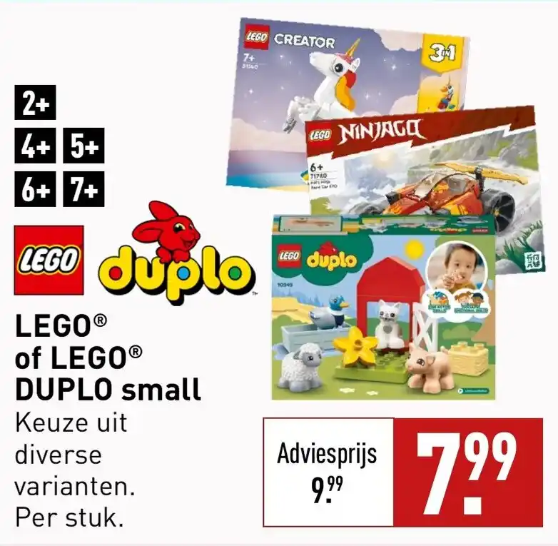 LEGO of LEGO DUPLO small aanbieding bij ALDI