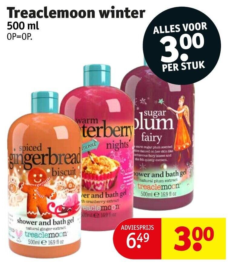 Treaclemoon winter 500 ml aanbieding bij Kruidvat