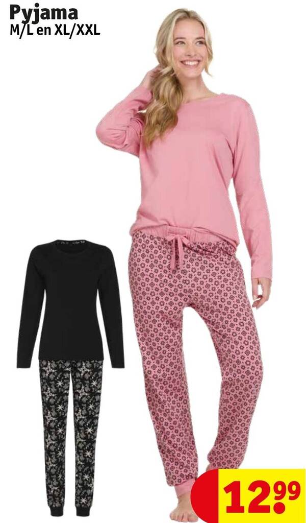 Pyjama M/L en XL/XXL aanbieding bij Kruidvat