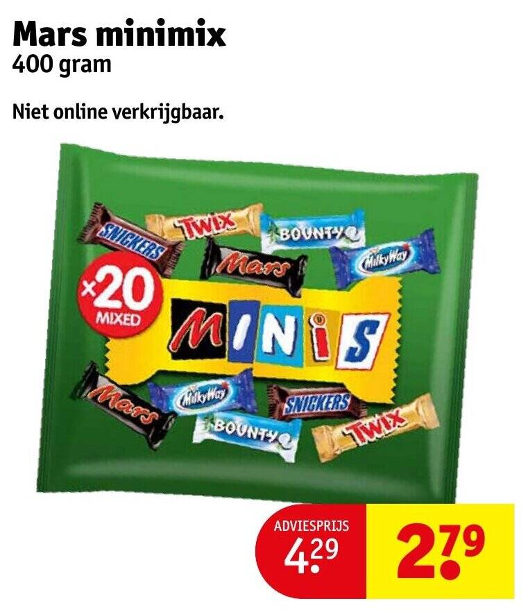 Mars minimix 400 gram aanbieding bij Kruidvat