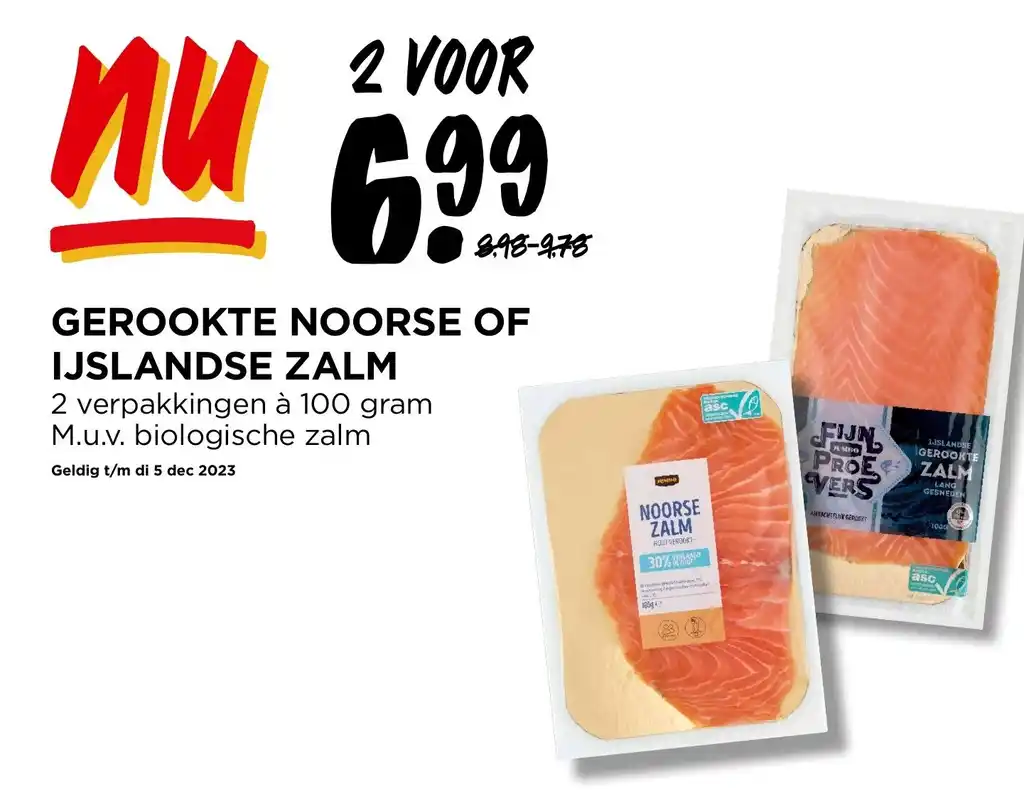 GEROOKTE NOORSE OF IJSLANDSE ZALM aanbieding bij Jumbo