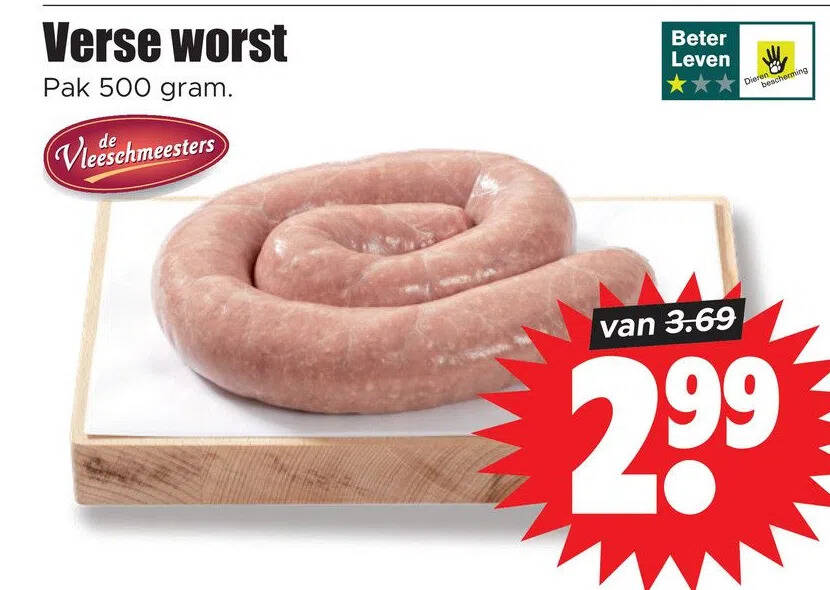 Verse worst aanbieding bij Dirk