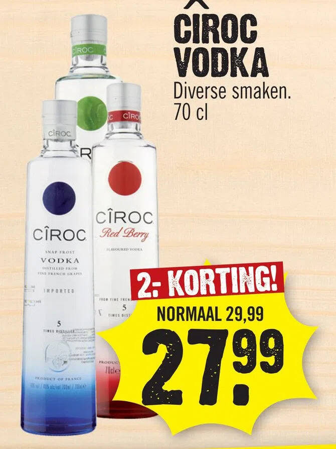 Ciroc vodka aanbieding bij Super Dirck 3