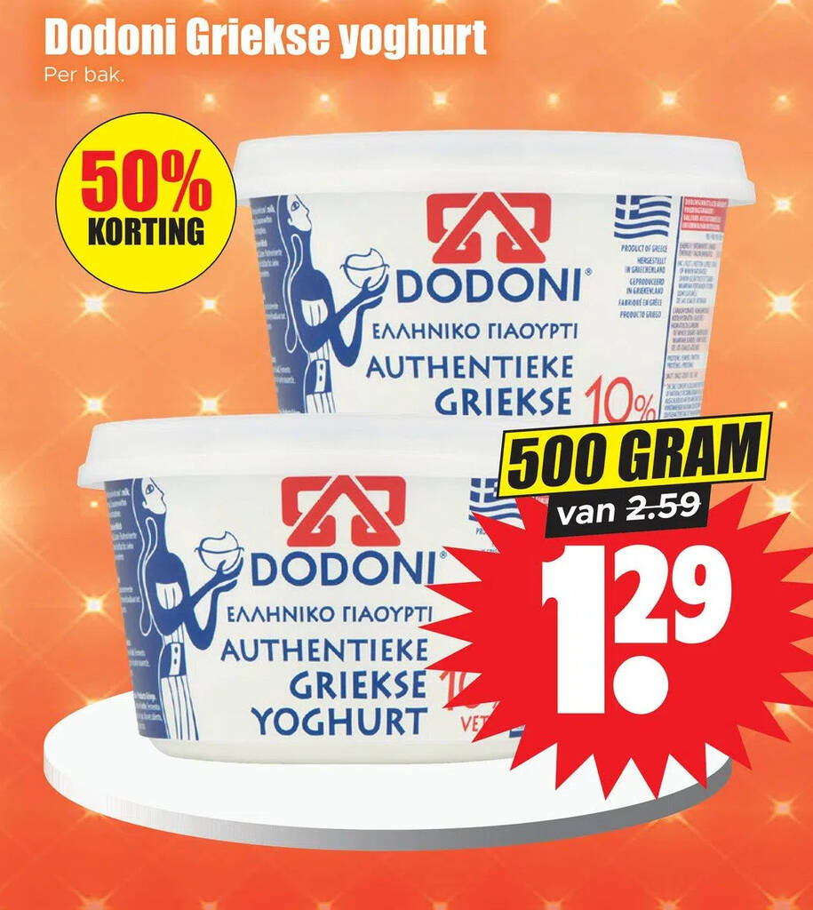 Dodoni griekse yoghurt aanbieding bij Dirk