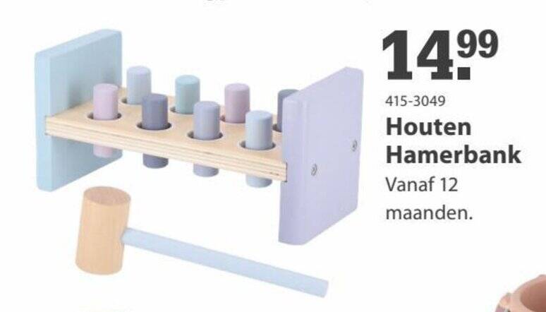 Houten Hamerbank aanbieding bij Marskramer