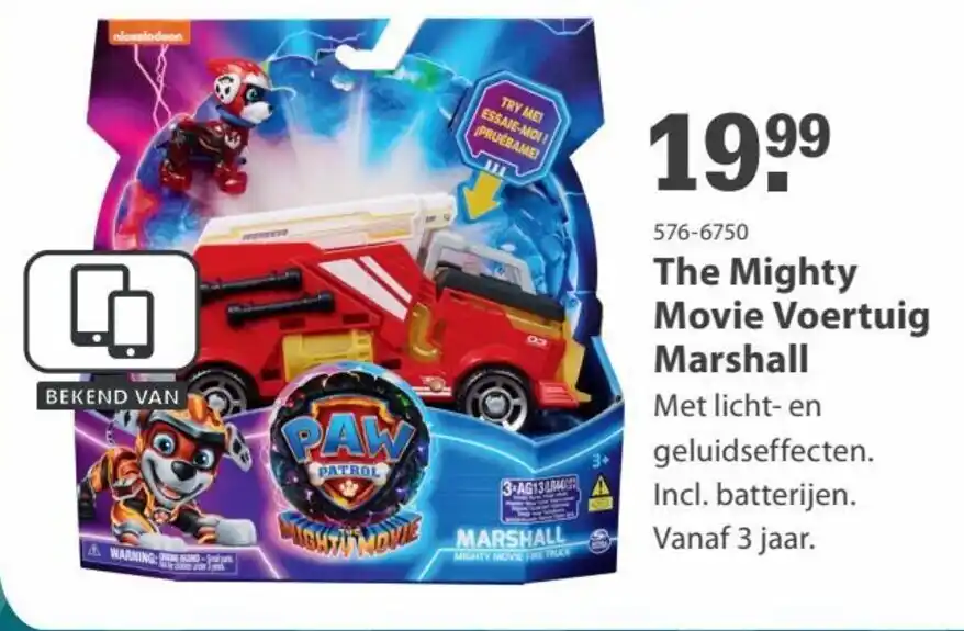 The Mighty Movie Voertuig Marshall aanbieding bij Marskramer