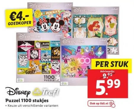 Puzzel 1100 stukjes aanbieding bij Lidl