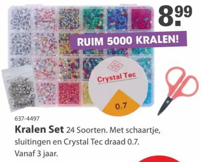 Kralen Set 24 Soorten. Met schaartje, sluitingen en Crystal Tec draad 0 ...