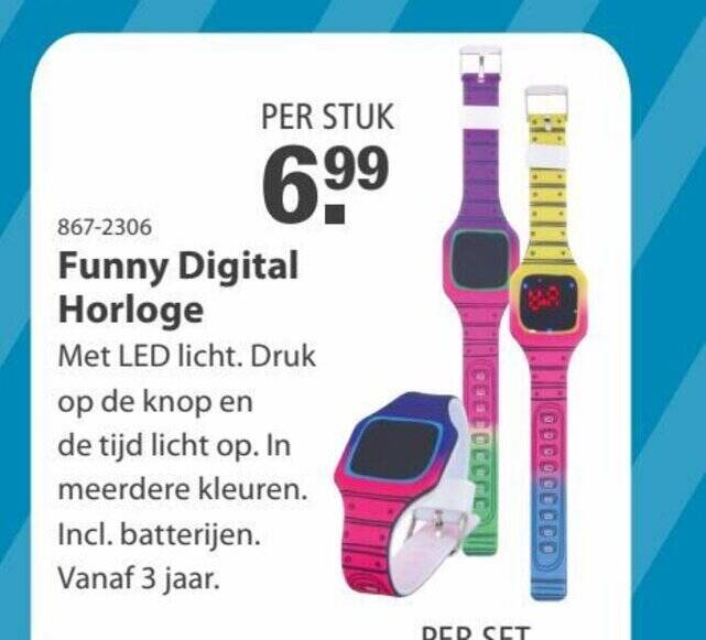 Funny Digital Horloge aanbieding bij Marskramer