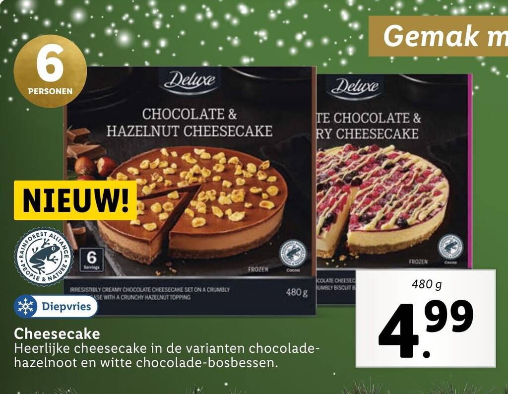 Cheesecake 480 g aanbieding bij Lidl
