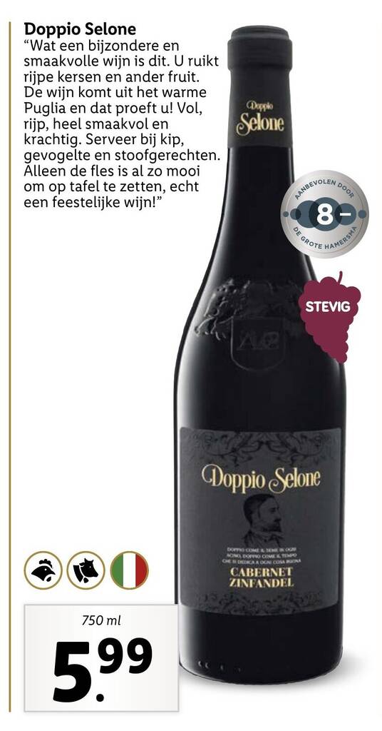 Doppio Selone 750 ml aanbieding bij Lidl