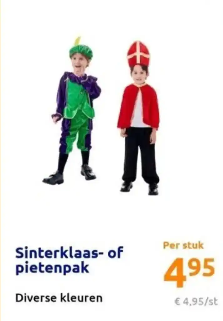 Sinterklaas of pietenpak aanbieding bij Action