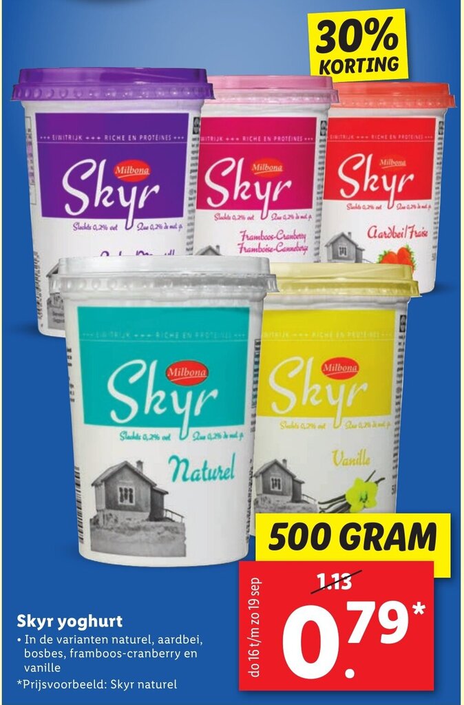 Skyr yoghurt 500g aanbieding bij Lidl
